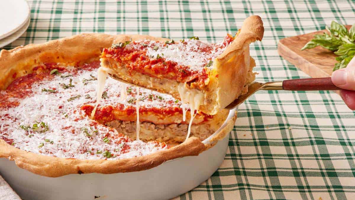 Deep Dish Pizza - Preppy Kitchen
