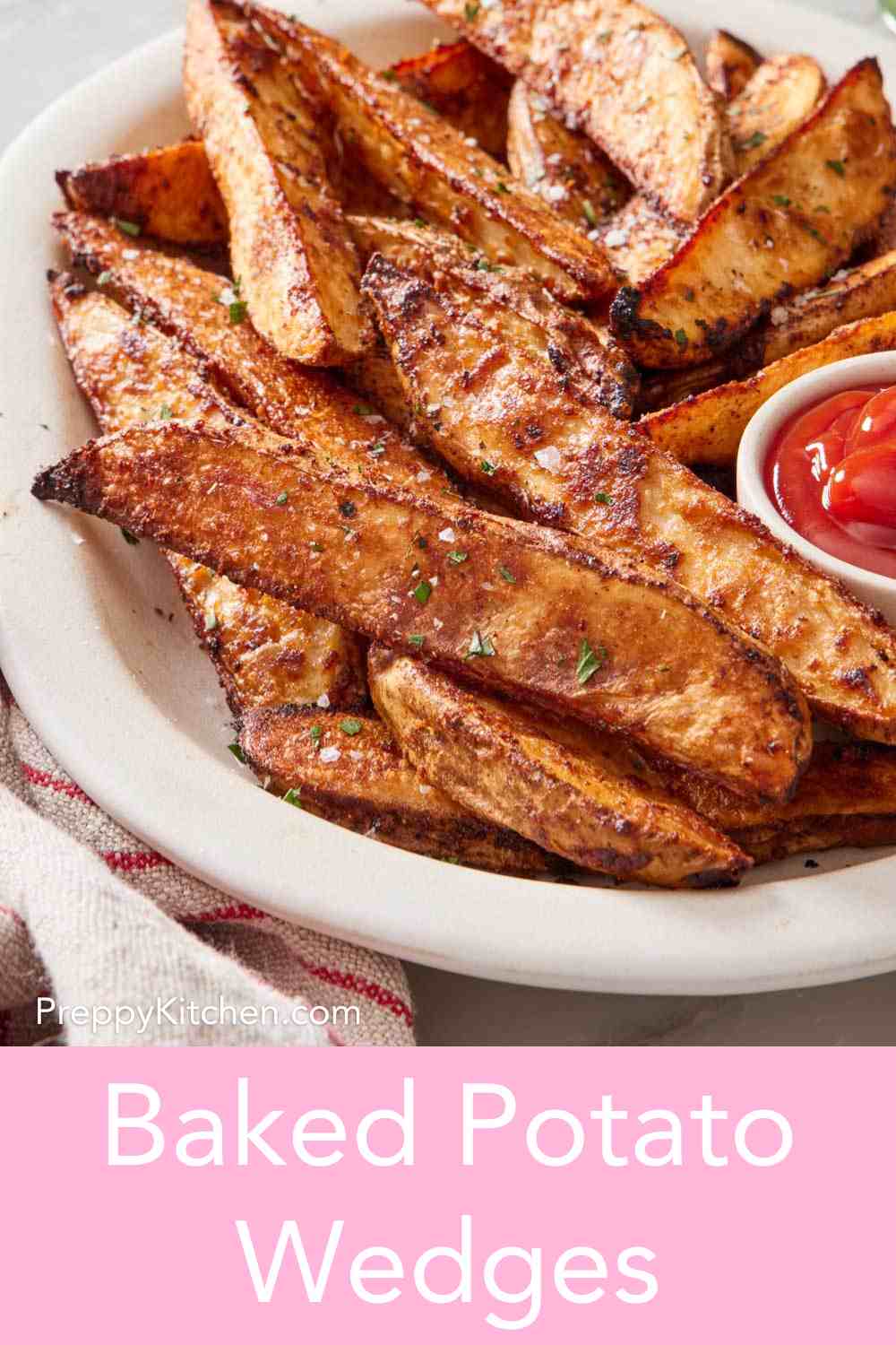 Crispy Oven-Baked Potato Wedges - Preppy Kitchen