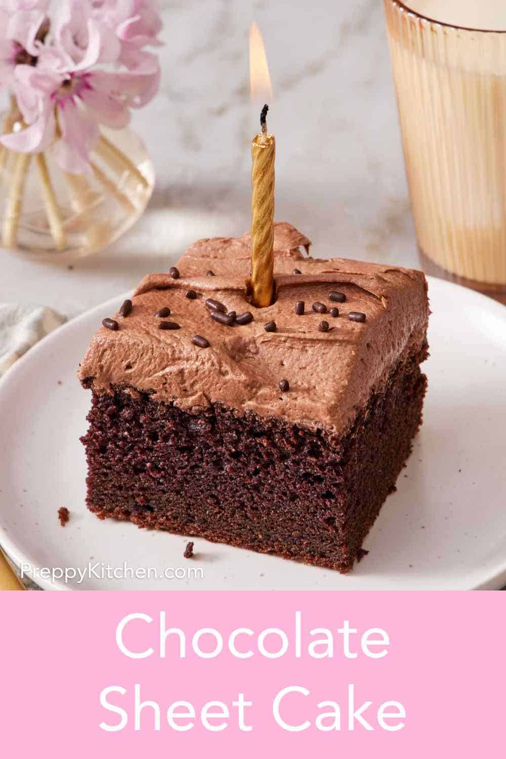 Best Chocolate Sheet Cake - Preppy Kitchen